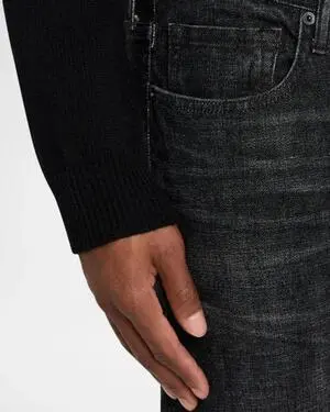 TOM FORD Dark Rinse Straight-fit Selvedge Denim Jeans - Black