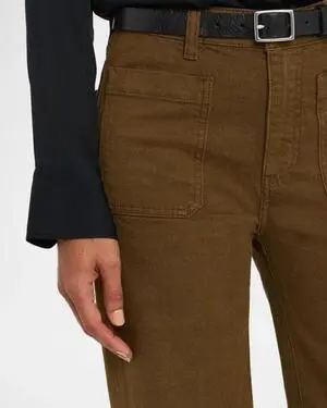 FRAME The Refined Cotton Twill Jeans - Tree Moss