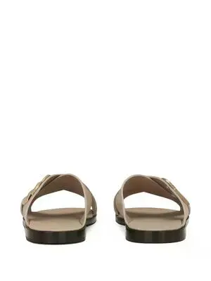 Dolce & Gabbana Dg Logo Calfskin Leather Sandals