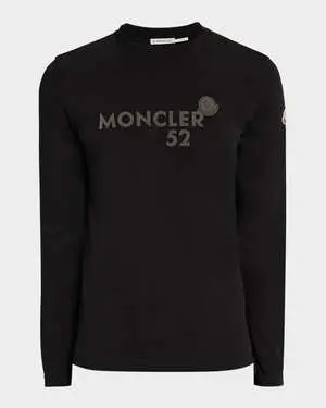 Moncler Logo Script Slim Long-sleeve T-shirt - Black