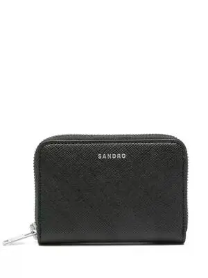 Sandro Zipped Cord Wallet - Black