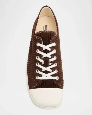 Moschino Edge Corduroy Cap-toe Low-top Sneakers