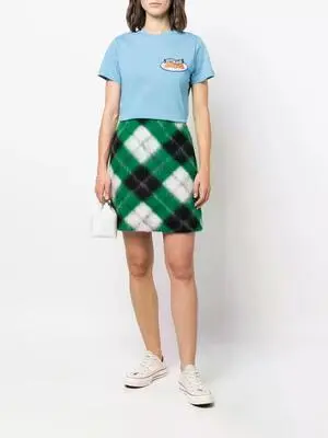 Opening Ceremony Check-print Mini Skirt