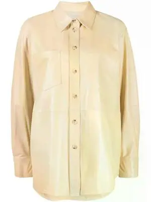 Helmut Lang Long-sleeve Leather Shirt