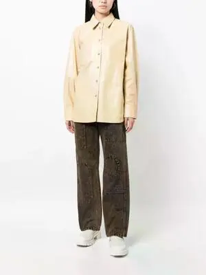 Helmut Lang Long-sleeve Leather Shirt