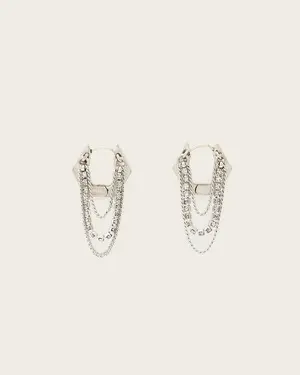 ALLSAINTS Rubi Chain Earrings - Warm Silver