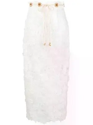 Zimmermann Raie Lace Midi Skirt