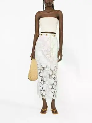 Zimmermann Raie Lace Midi Skirt