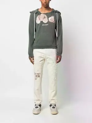 Palm Angels Patch-detail Straight Leg Jeans