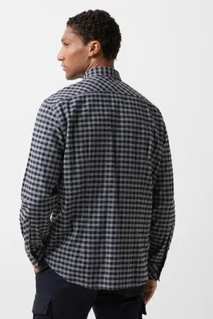Bogner Flannel Shirt Timt - Navy Blue/grey