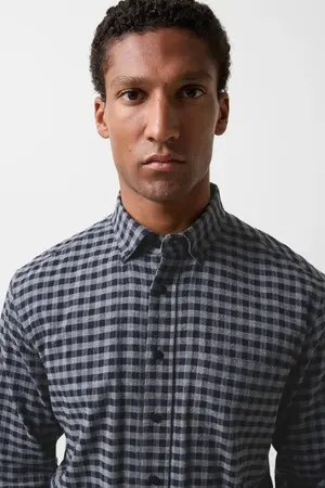Bogner Flannel Shirt Timt - Navy Blue/grey