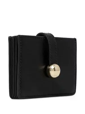Furla Small Sfera Leather Button Card Holder - Black
