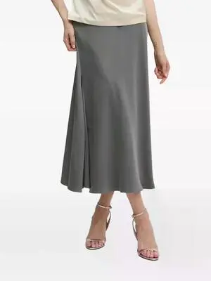 SANDRO FERRONE Satin A-line Midi Skirt