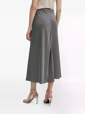 SANDRO FERRONE Satin A-line Midi Skirt