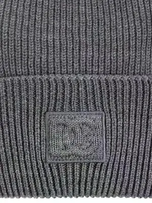 Dolce & Gabbana Ribbed Beanie Hat With Logo Patch