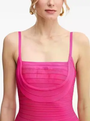 Herve Leger Seam-details Mini Dress