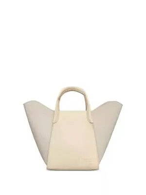 TOUS Tulip Suede-panel Leather Tote Bag