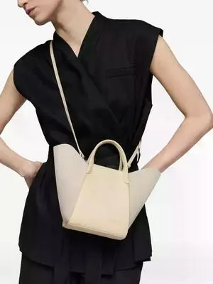 TOUS Tulip Suede-panel Leather Tote Bag