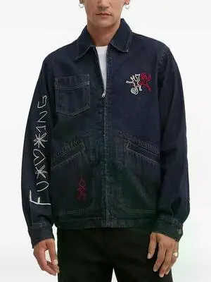 Desigual Logo-embroidered Denim Jacket