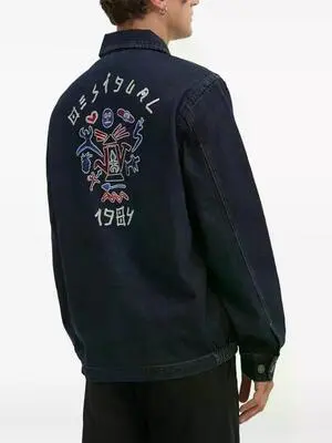 Desigual Logo-embroidered Denim Jacket