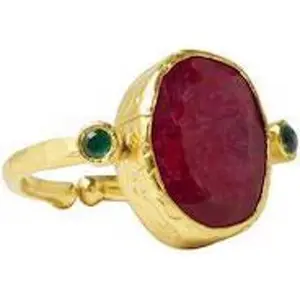 OTTOMAN HANDS Lucia Cocktail Ring - Red