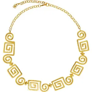 OTTOMAN HANDS Geometric Spiral Necklace - Brass