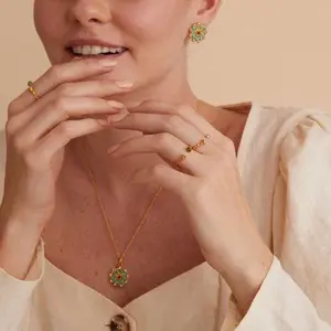 OTTOMAN HANDS Beaded Pendant Necklace