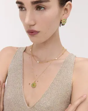 OTTOMAN HANDS Beaded Pendant Necklace