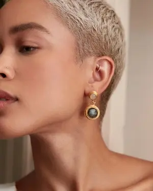 OTTOMAN HANDS Lilis Drop Earrings - Brass
