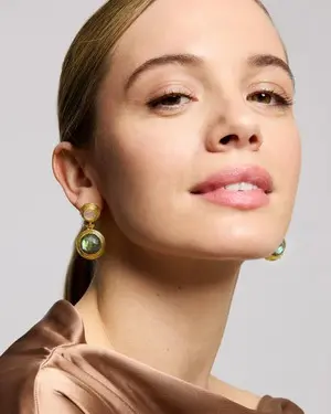 OTTOMAN HANDS Lilis Drop Earrings - Brass