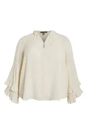 Wit & Wisdom Ruffle-sleeve Top