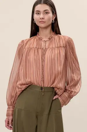 Rebecca Taylor Celeste Stripe Blouse