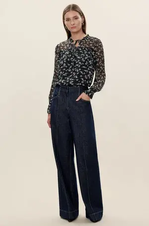 Rebecca Taylor Ditsy Floral Blouse