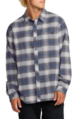 BILLABONG Coastline Cotton Flannel Button-up Shirt - Blue