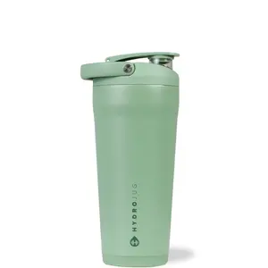 HYDROJUG Insulated Stainless Steel Shaker 24 Oz Bottle With Silent Mixing Grate & Flip Lid - Sage