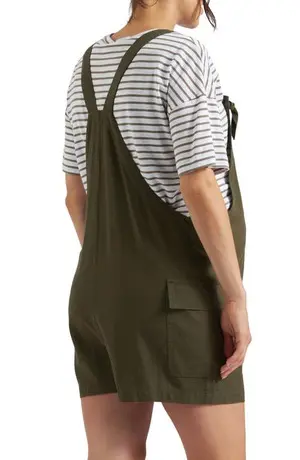 RIPE MATERNITY Terry Linen Playsuit - Olive