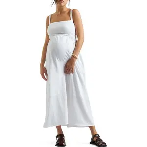 RIPE MATERNITY Simone Tie Back Linen Dress