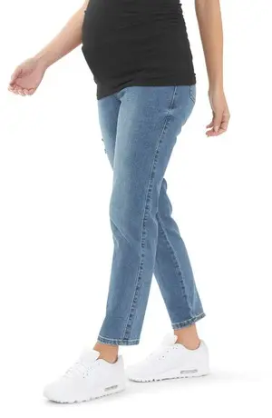 RIPE MATERNITY Dylan Distressed Straight Leg Maternity Jeans
