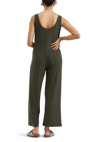 RIPE MATERNITY Bobby Rib Jumpsuit - Khaki