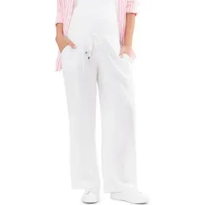 RIPE MATERNITY Wide Leg Linen Pant - White