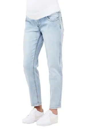 RIPE MATERNITY Jamie Girlfriend Relaxed Fit Jeans - Pale Blue