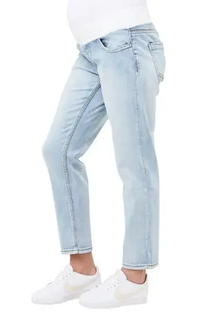 RIPE MATERNITY Jamie Girlfriend Relaxed Fit Jeans - Pale Blue