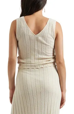 RIPE MATERNITY Misha Rib Knit Tank - Stone