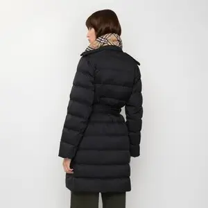Burberry Mid-length Hooded Puffer Coat - Black