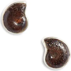 CHILD OF WILD Eternal Ammonite Stud Earrings - Silver