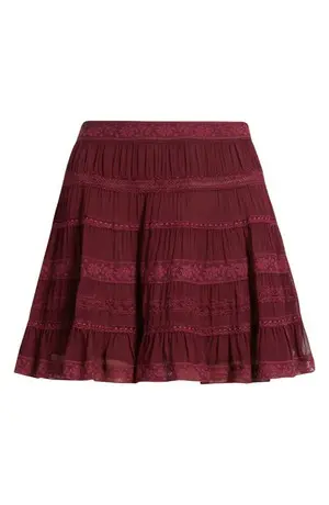 LoveShackFancy Tiered A-line Mini Skirt