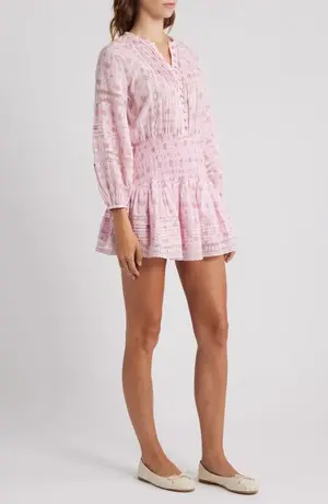 LoveShackFancy Janis Long Sleeve Mini Dress