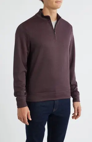 Robert Barakett Quarter Zip Piqué Pullover