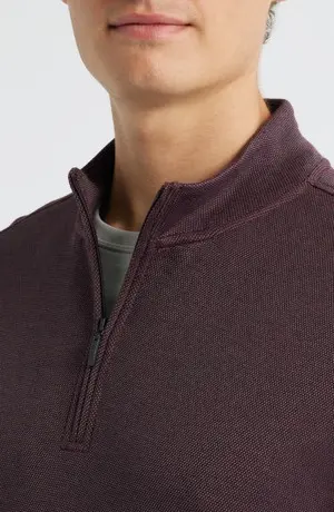 Robert Barakett Quarter Zip Piqué Pullover