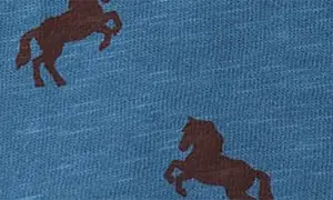 HATLEY Ranch Horses Print Knit Print Button-up Shirt